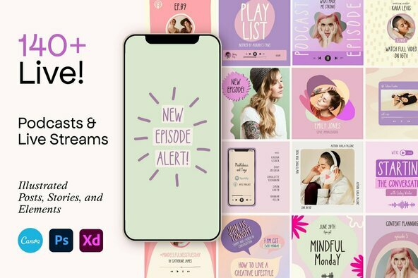Podcast and Live Instagram Creator Graphics - YouWorkForThem