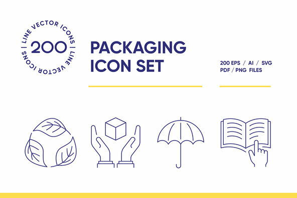 Packaging Symbols Icon Set Graphics - YouWorkForThem