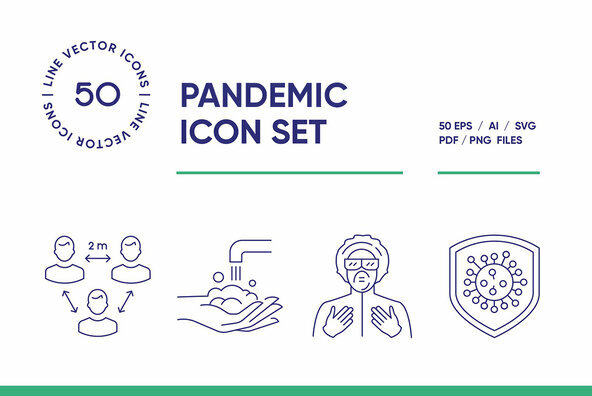 Pandemic Icon Set Graphics - YouWorkForThem