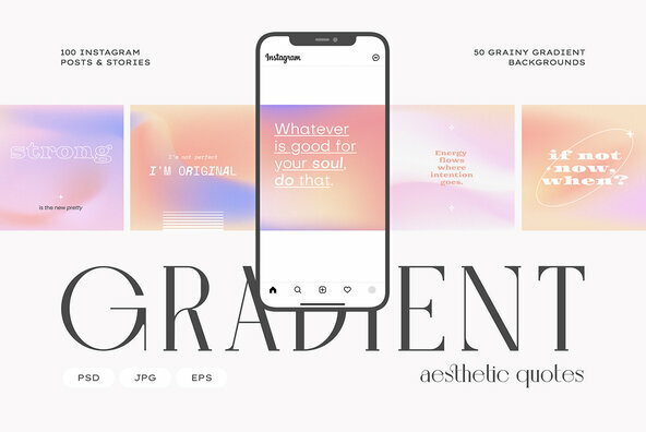 Instagram Gradient Quotes Graphics - YouWorkForThem