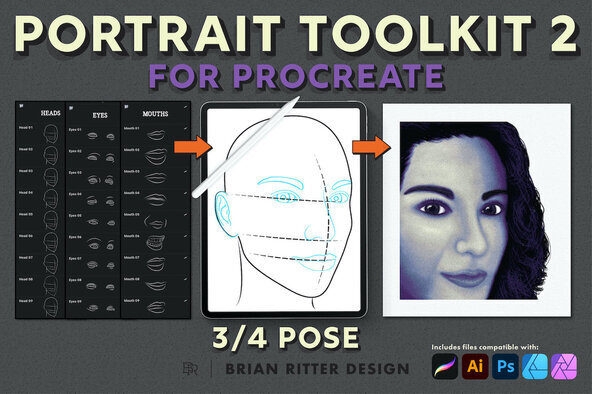 Portrait Toolkit 2 for Procreate - YouWorkForThem