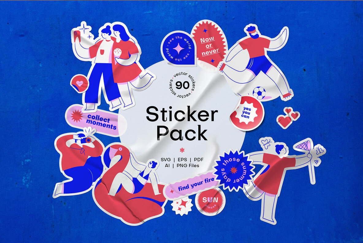 Summer Sticker Pack Graphics - YouWorkForThem