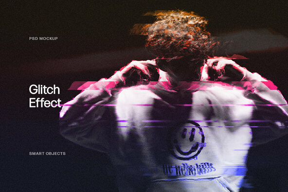 Gradient Glitch Photo Effect - YouWorkForThem