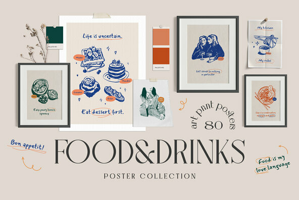 Food and Drinks Posters Graphics - YouWorkForThem