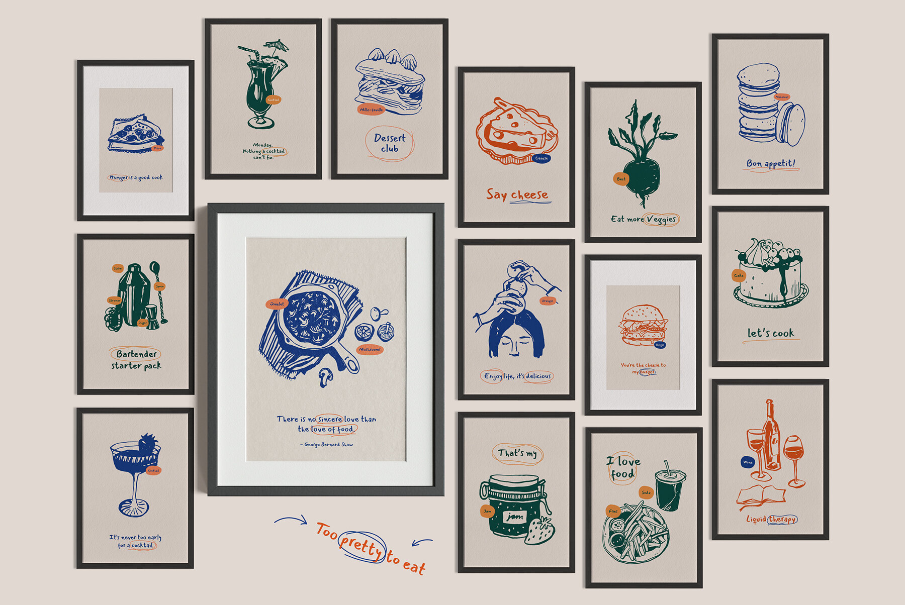 Food and Drinks Posters Graphics - YouWorkForThem