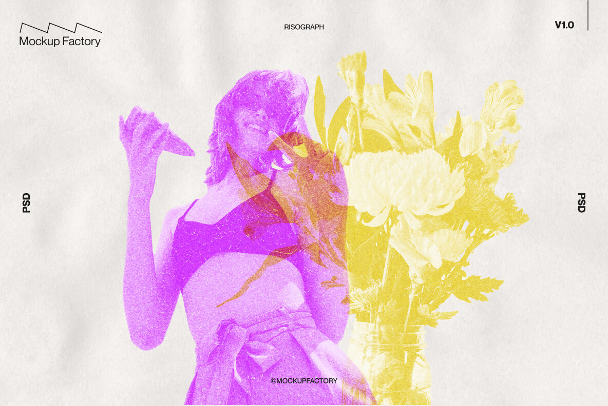 Risograph Overprint Effect Graphics - YouWorkForThem