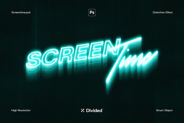 Screentime LCD Distortion Effect Graphics - YouWorkForThem