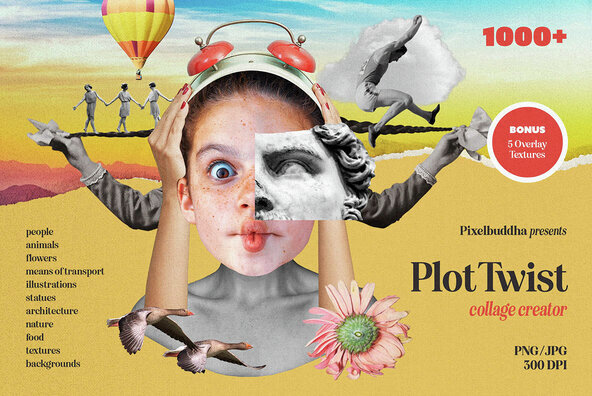 Plot Twist Collage Creator Graphics - YouWorkForThem