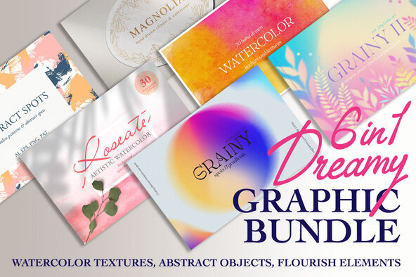6 in 1 Dreamy Graphic Bundle Graphics - YouWorkForThem