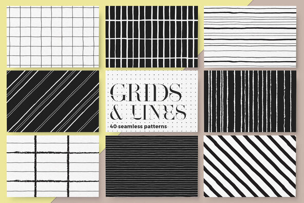 Grids Lines Seamless Patterns Graphics - YouWorkForThem