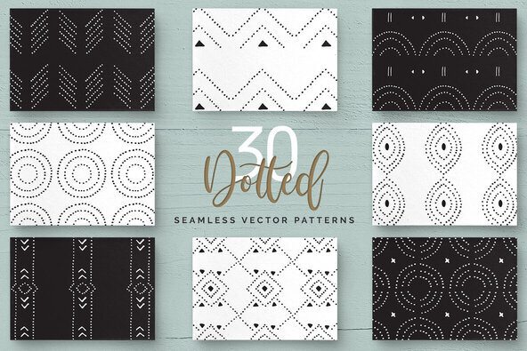 Dotted Vector Patterns Tiles Graphics - YouWorkForThem