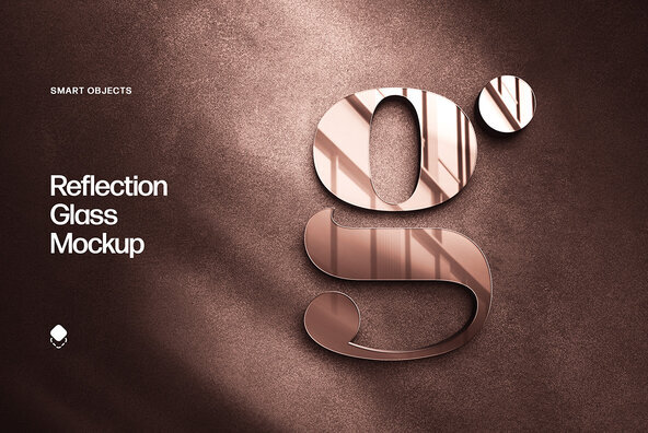 Glass Reflection Logo Mockup Graphics - YouWorkForThem