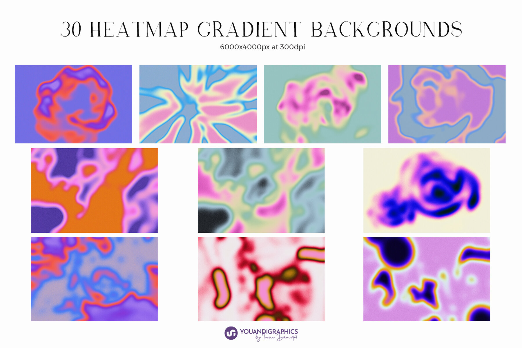 Heatmap Grainy Gradient Backgrounds Graphics - YouWorkForThem