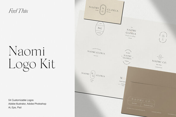 Naomi Minimal Logo Kit Graphics - YouWorkForThem