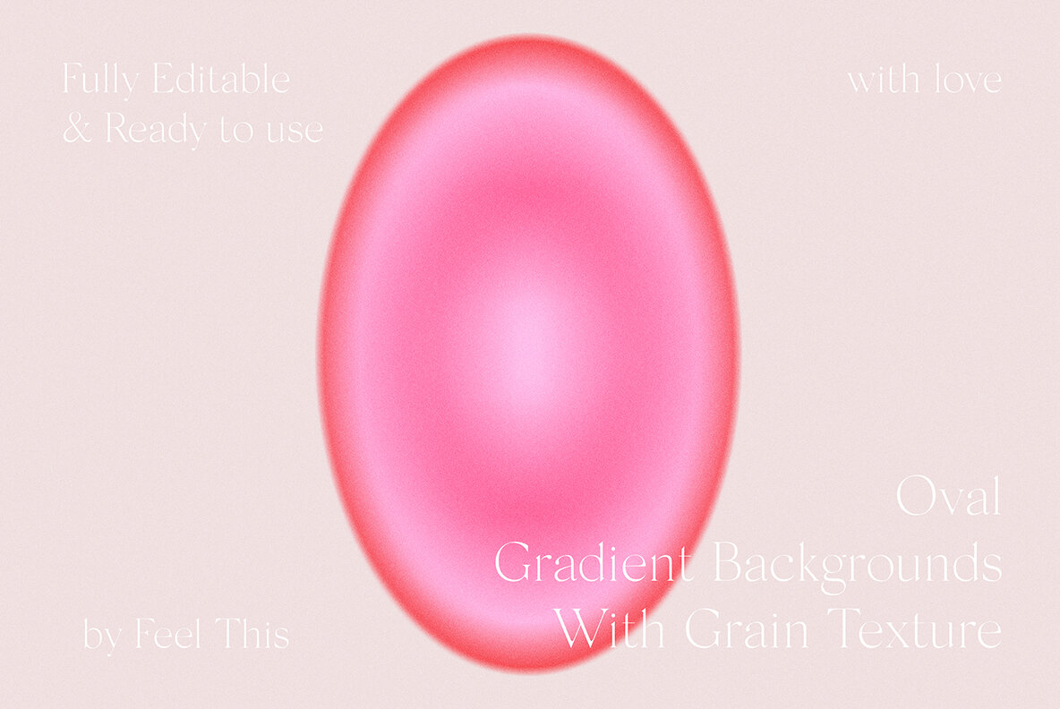 Oval Grainy Gradient Textures Backgrounds Graphics - YouWorkForThem