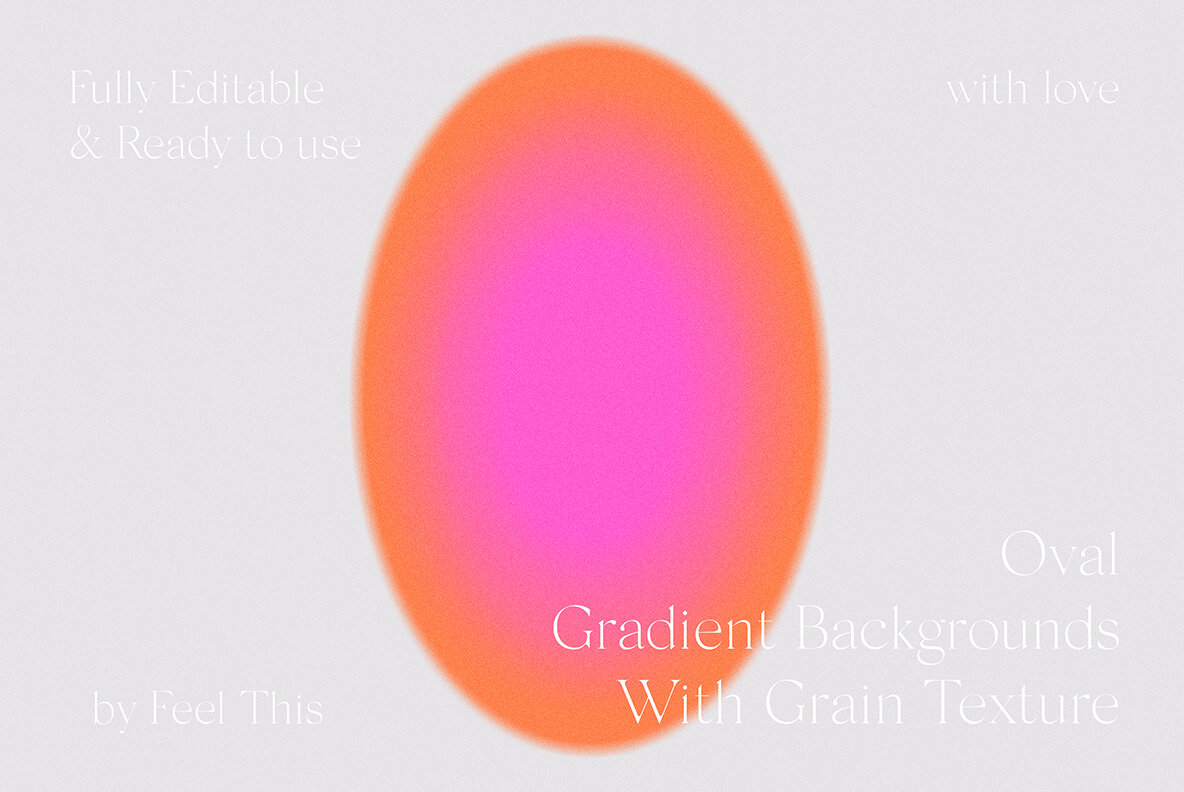 Oval Grainy Gradient Textures Backgrounds Graphics - YouWorkForThem