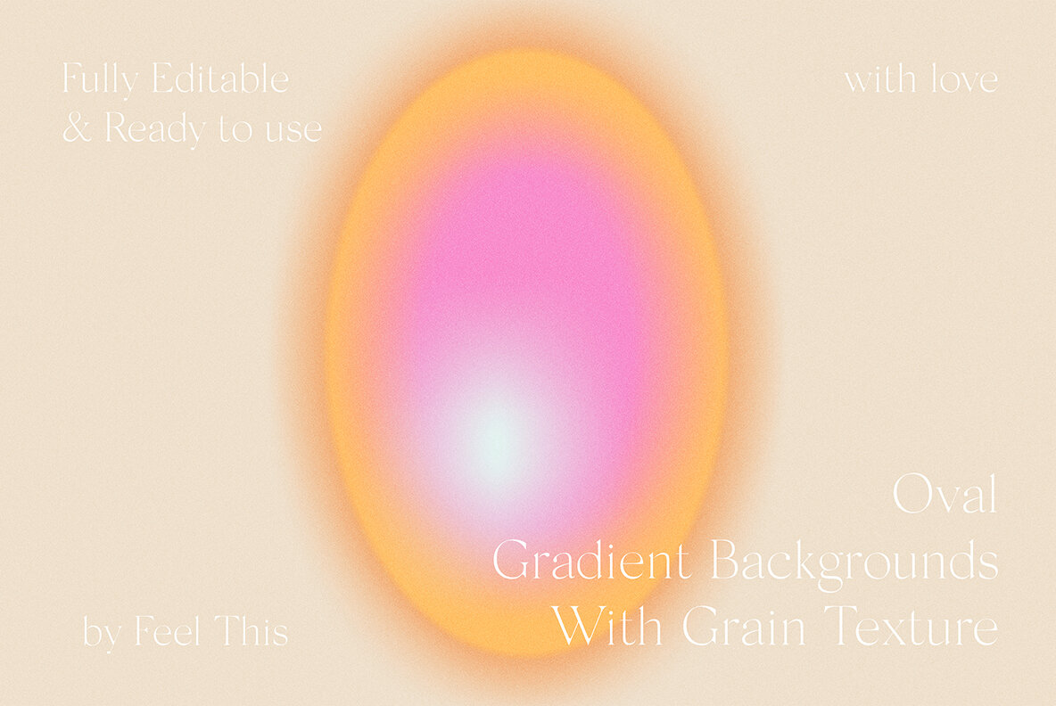 Oval Grainy Gradient Textures Backgrounds Graphics - YouWorkForThem