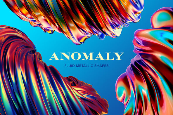 Anomaly – Fluid Metallic Shapes Graphics - YouWorkForThem