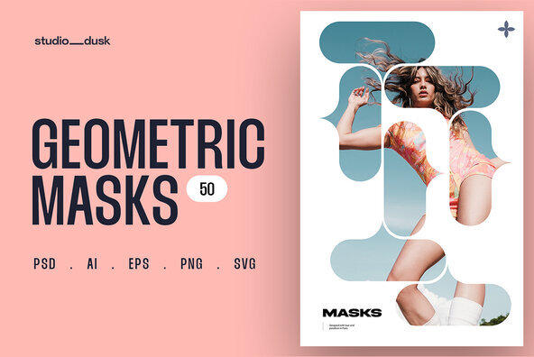Geometric Masks Graphics - YouWorkForThem