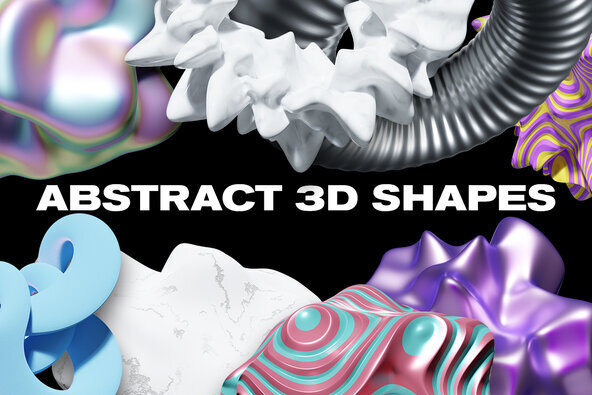 Abstract - 3D Shapes and Forms Graphics - YouWorkForThem
