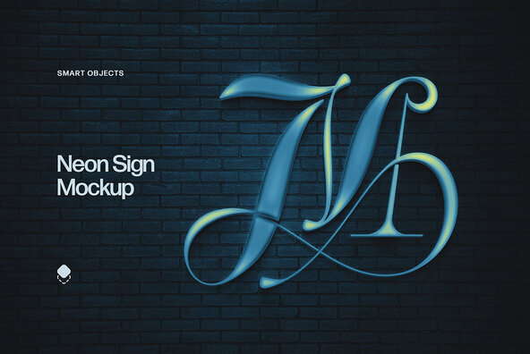 Neon Sign Logo Mockup - YouWorkForThem