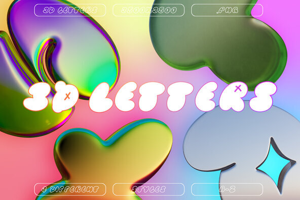 3D Letters PNG Graphics - YouWorkForThem