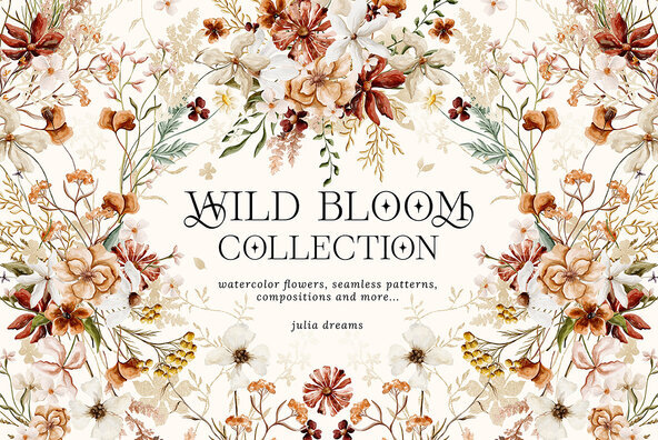 Wild Bloom Collection Graphics - YouWorkForThem