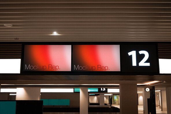 Airport Screen Mockup 002 Graphics - YouWorkForThem
