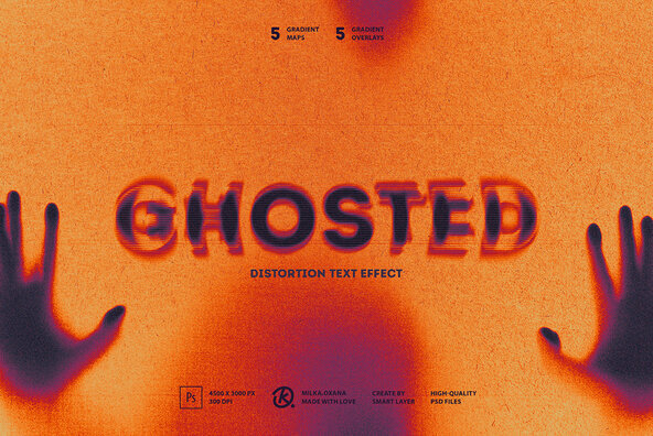 Ghosted Distortion Text Effect - YouWorkForThem