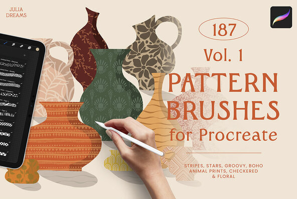 Pattern Brushes For Procreate Vol 1 - YouWorkForThem