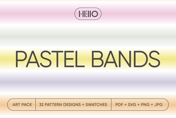 Pastel Bands Graphics - YouWorkForThem