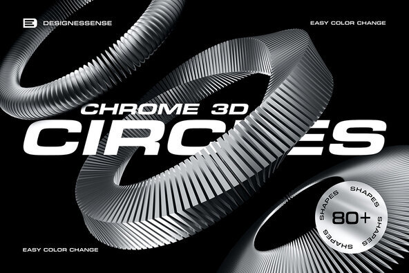 3D Chrome Circles Graphics - YouWorkForThem