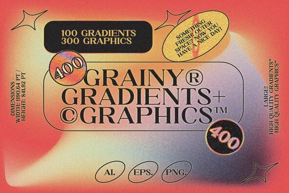 Grainy Gradients + Graphics Pack Graphics - YouWorkForThem