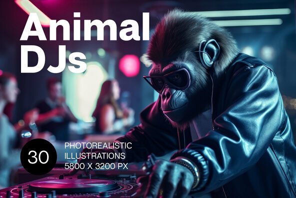 Animal DJs Graphics - YouWorkForThem