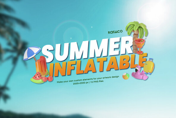 Summer Inflatable 3D Graphics - YouWorkForThem