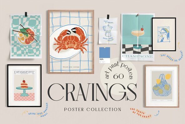 Food Cravings Prints Poster Graphics - YouWorkForThem