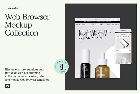 Web Browser Mockup Collection Graphics - YouWorkForThem