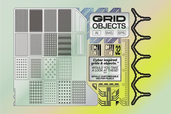 Grid Objects Graphics Pack Graphics - YouWorkForThem