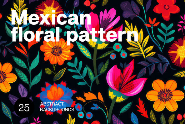 Mexican floral pattern Graphics - YouWorkForThem