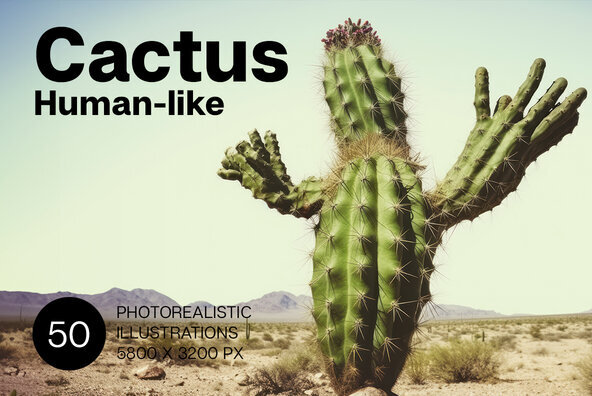Cactus Human like Graphics - YouWorkForThem