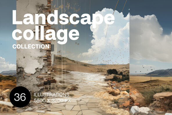 Landscapes collages Graphics - YouWorkForThem