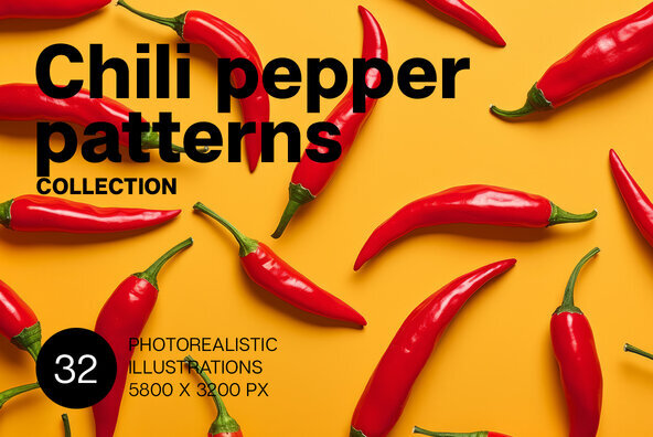 Chili pepper patterns Graphics - YouWorkForThem