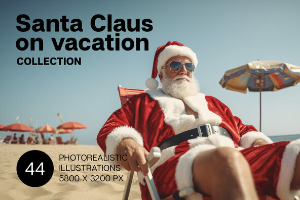 Santa Claus is on Vacation Graphics - YouWorkForThem