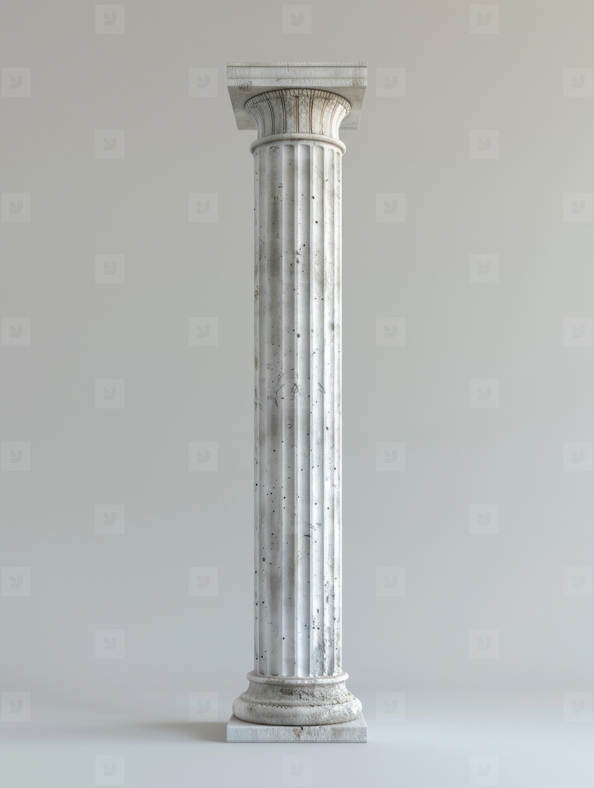 Ancient Greek or Roman Column on grey background stock photo (300818 ...