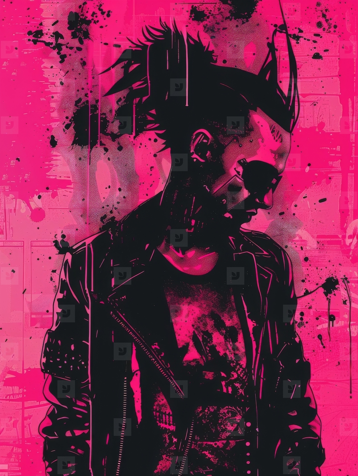 Edgy punk poster. Anarchy and independence stock photo (300996 ...