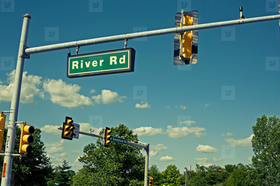 Road signs and traffic signals stock photo (35527) - YouWorkForThem