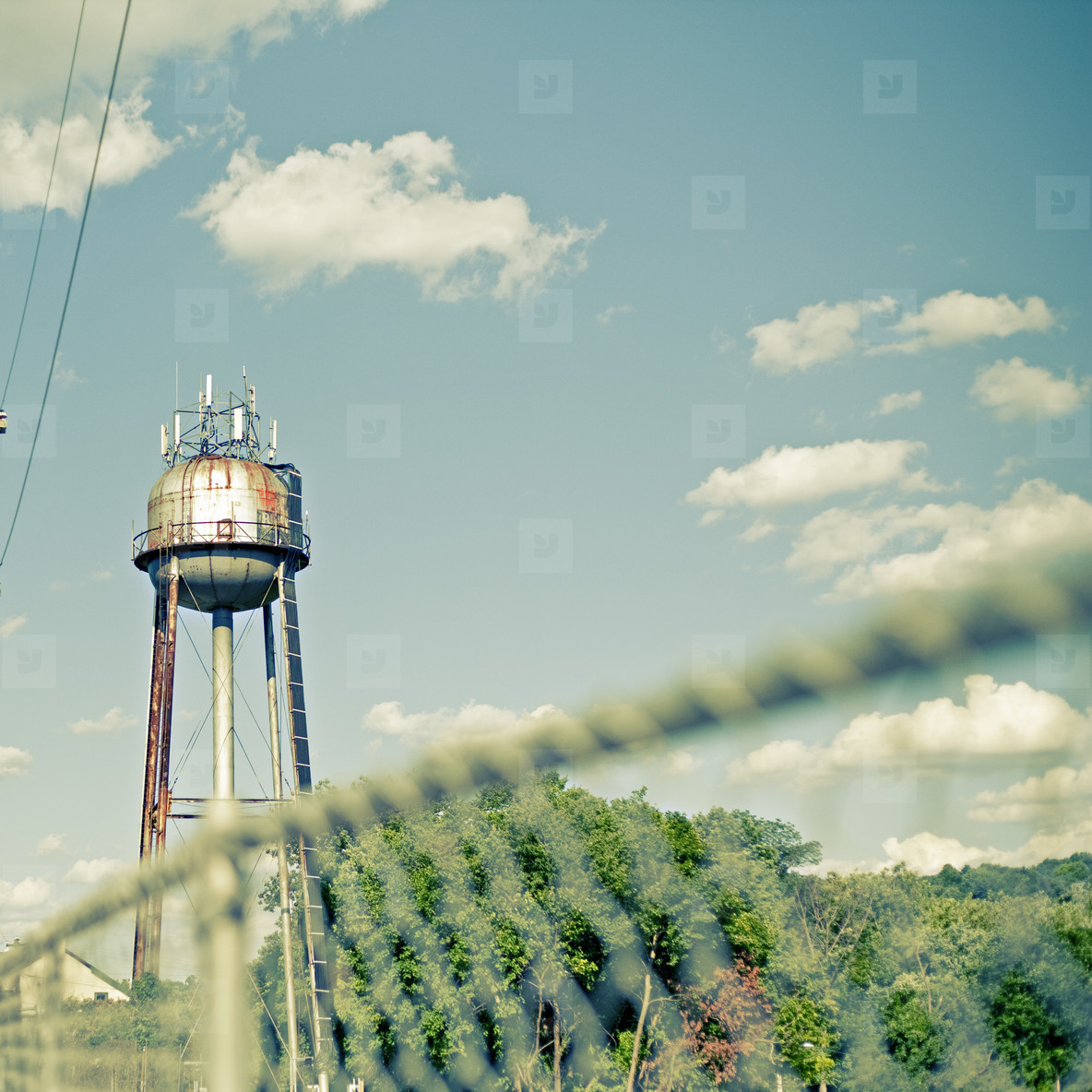 Water tower and fence (35540) - YouWorkForThem
