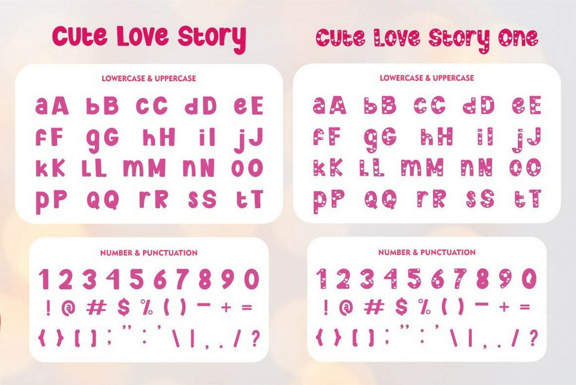 Cute Love Story Font - YouWorkForThem
