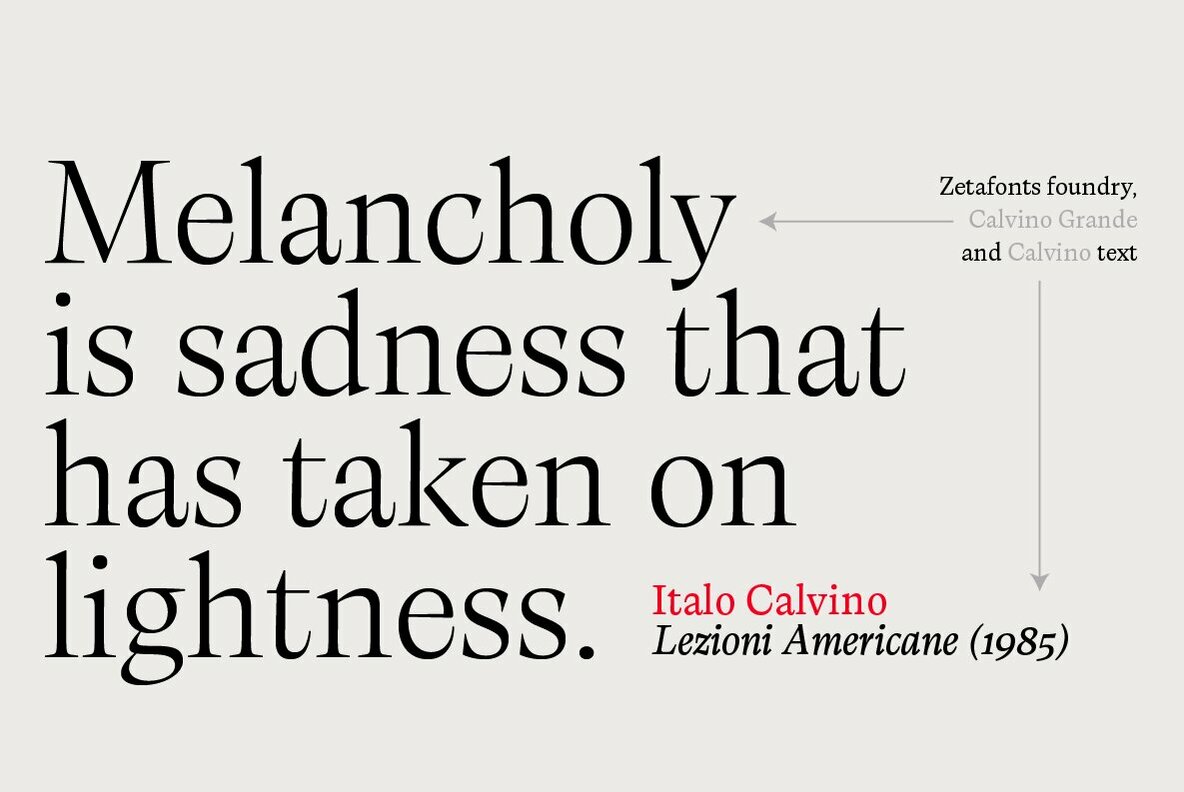 Calvino Font - YouWorkForThem