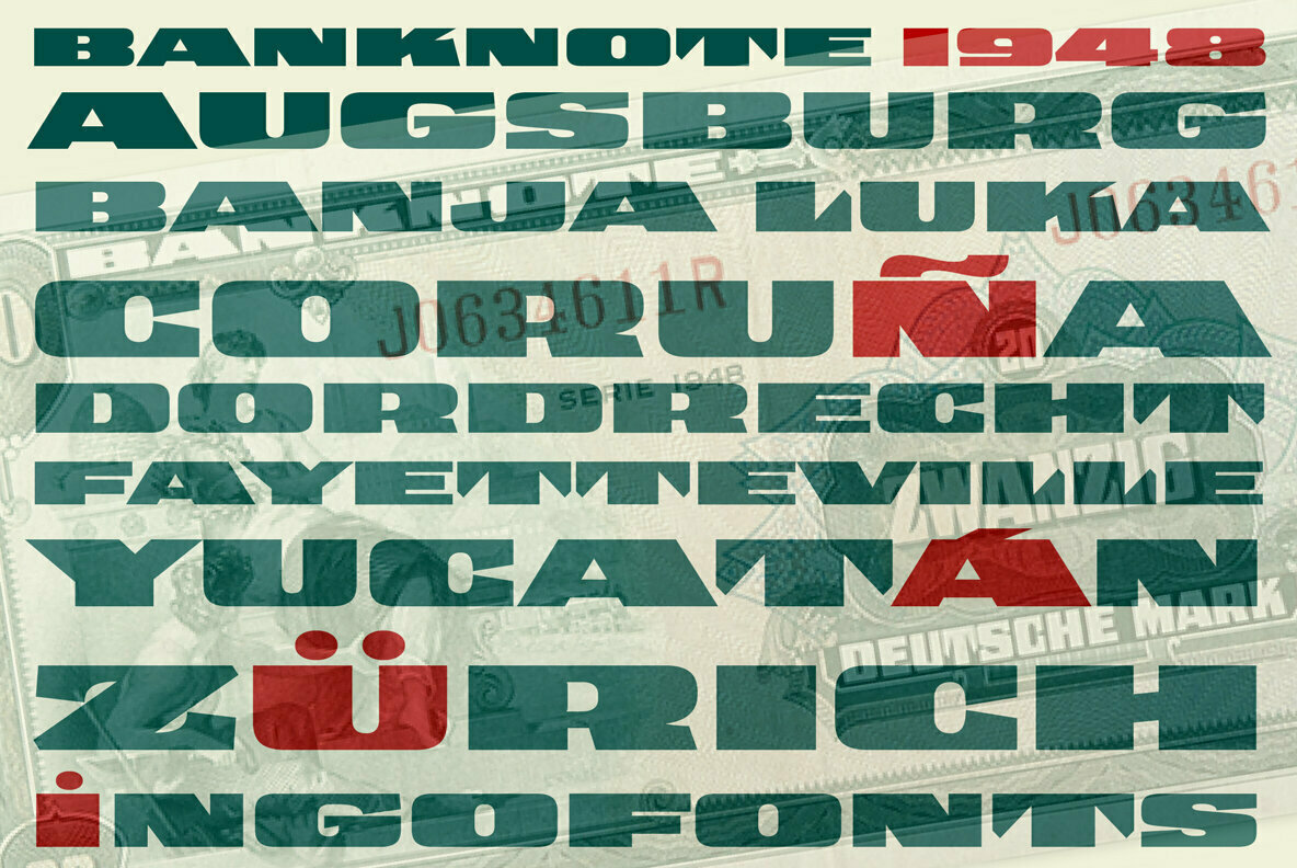 Banknote 1948 Font - YouWorkForThem